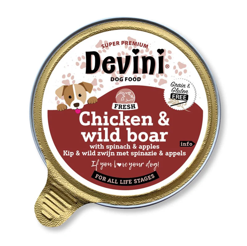 Devini Dog Food Chicken & Wild Boar 85g – Rokers