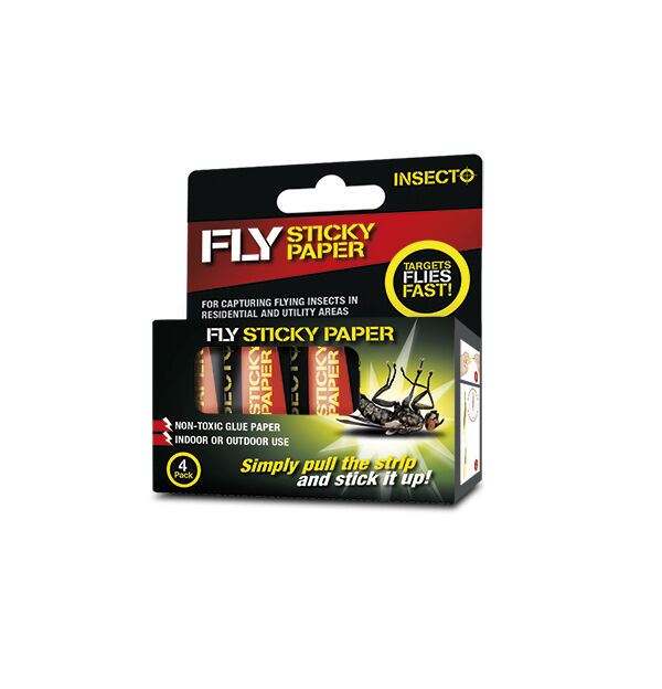 Insecto Fly Sticky Paper 4 Rolls – Rokers