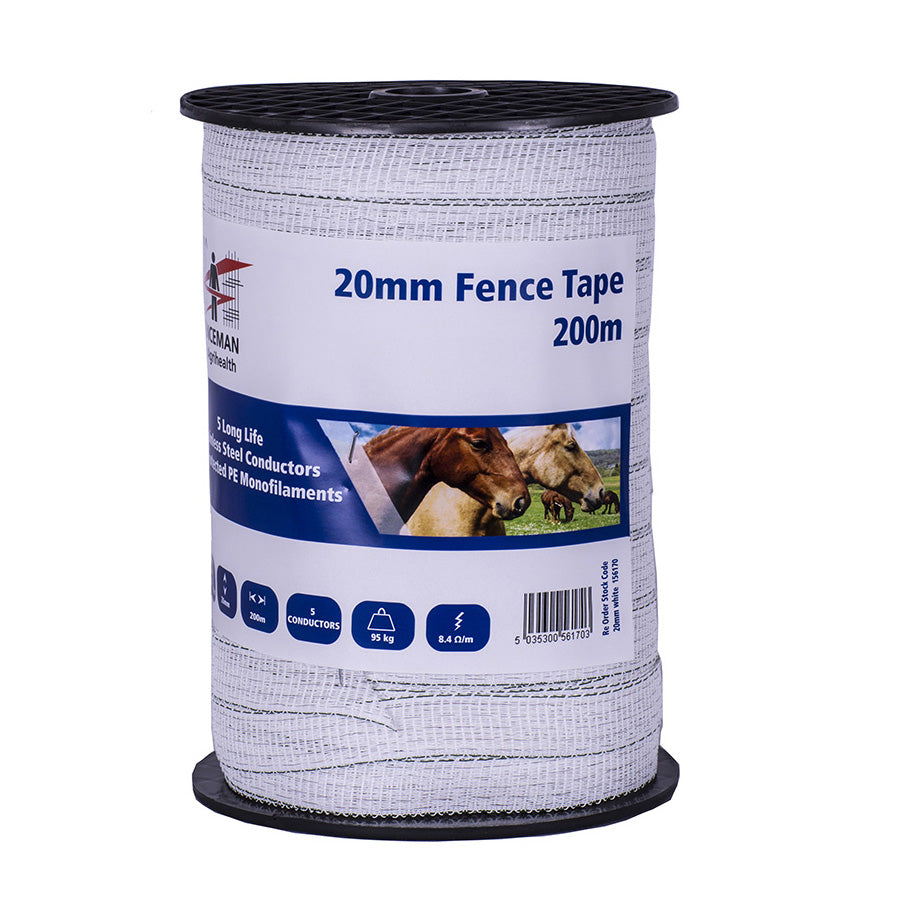Fenceman Fence Tape White 20mm 200m – Rokers