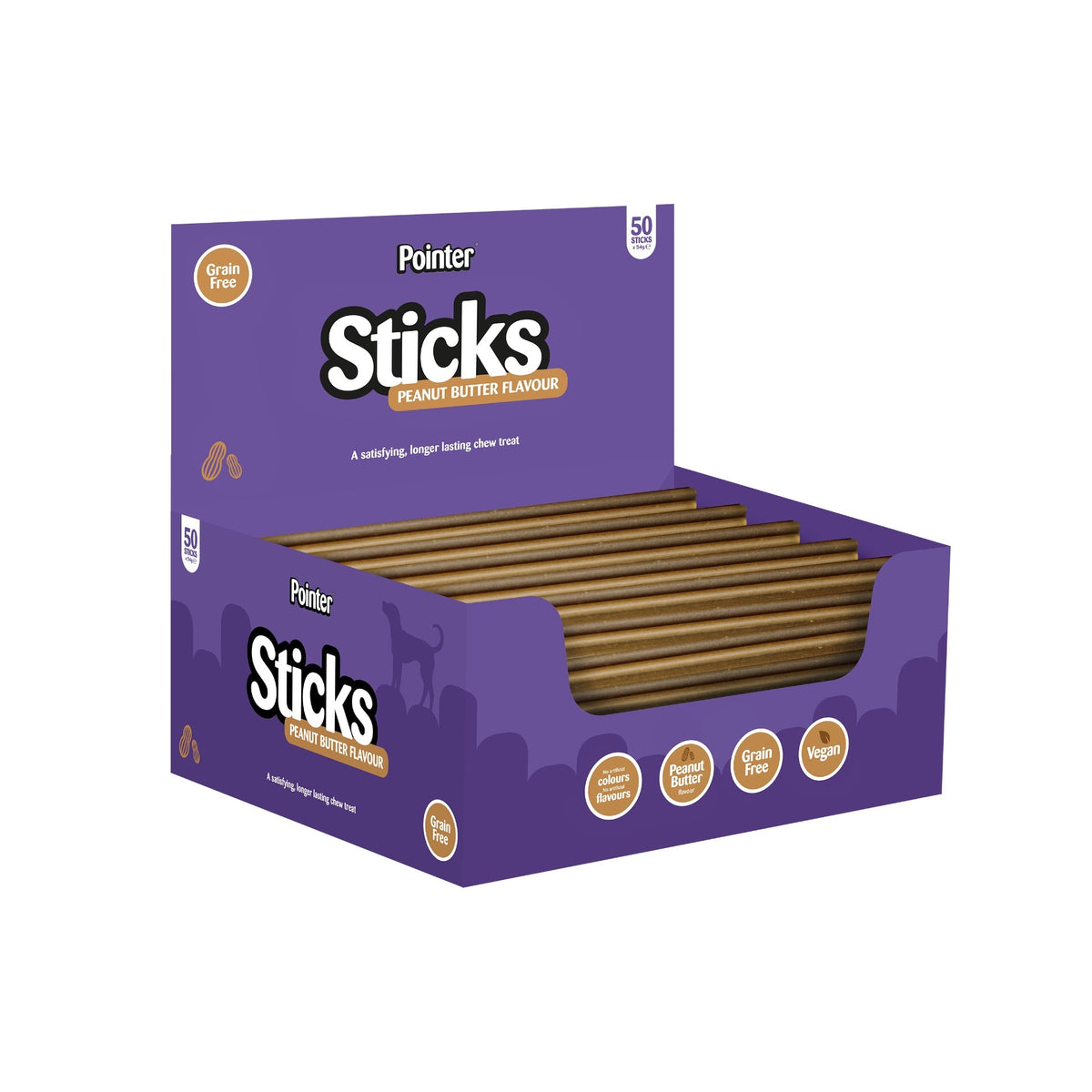 Pointer Sticks Peanut Butter Grain Free 50 Pack – Rokers