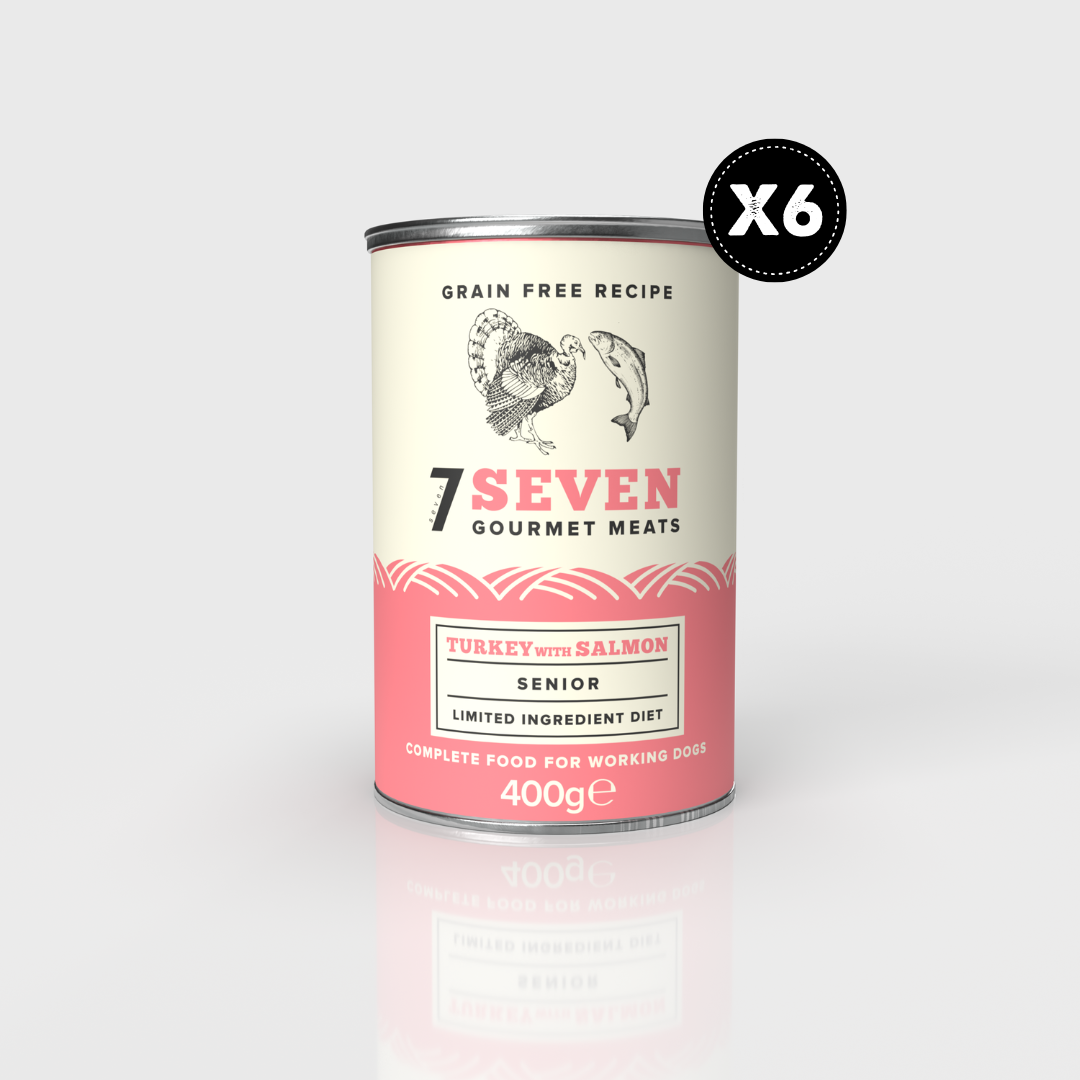 Seven Dog - Senior Turkey & Salmon Grain Free Tins 6x400g – Rokers
