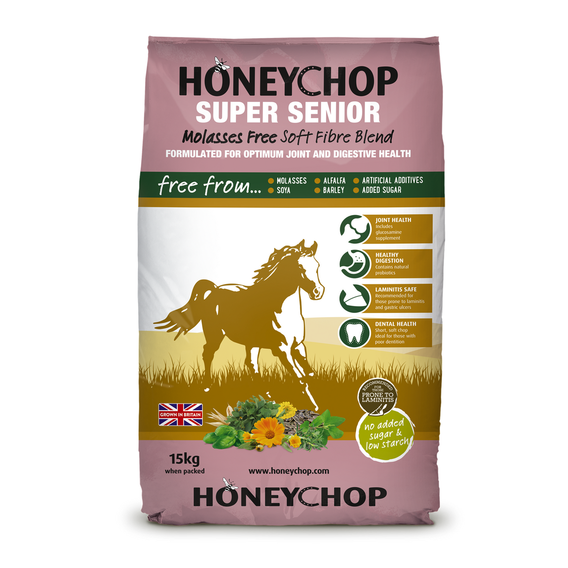 Honeychop Super Senior Mol Free 15kg – Rokers